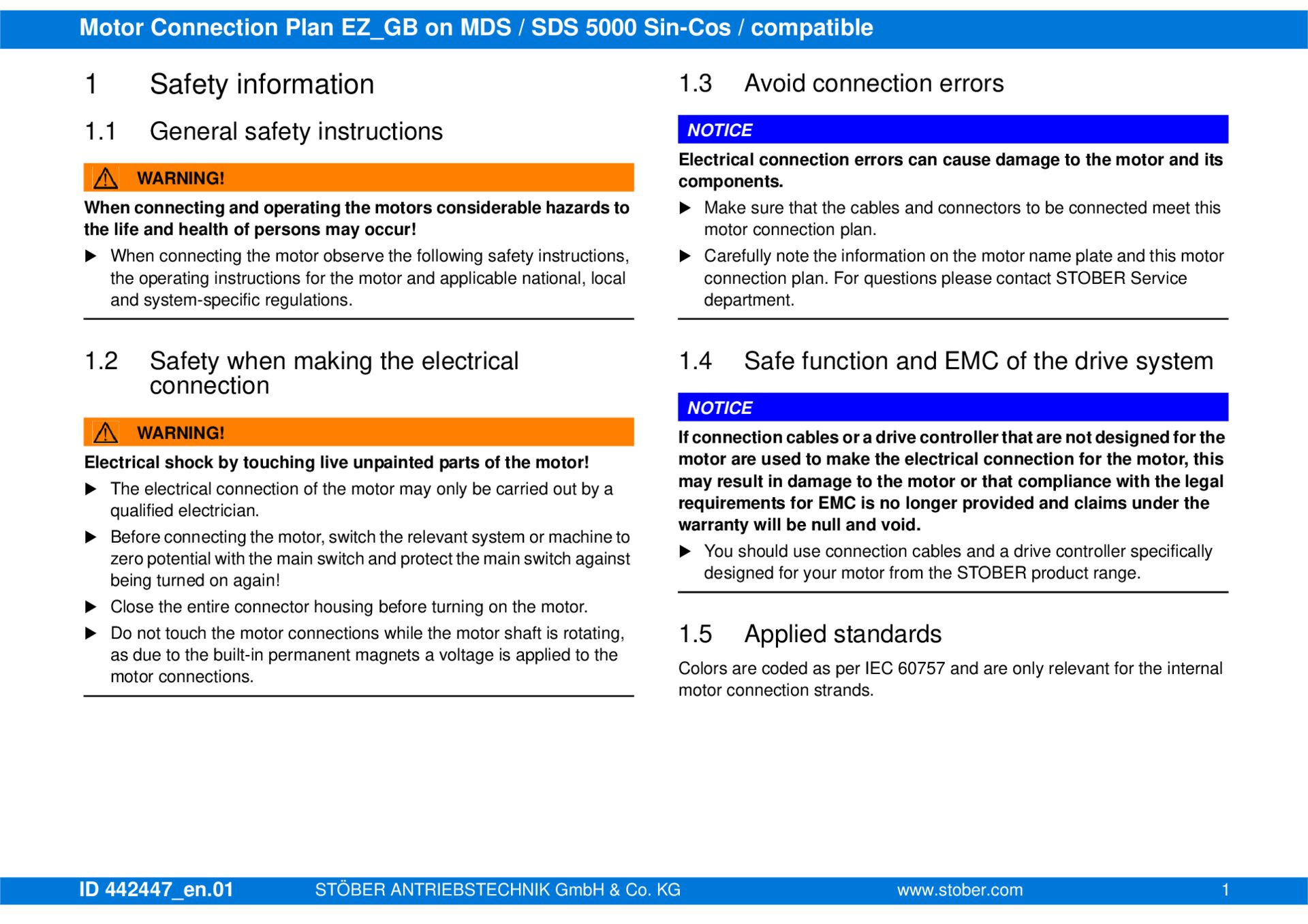 Synchronous Servo Motors EZ » STOBER Drive Technology